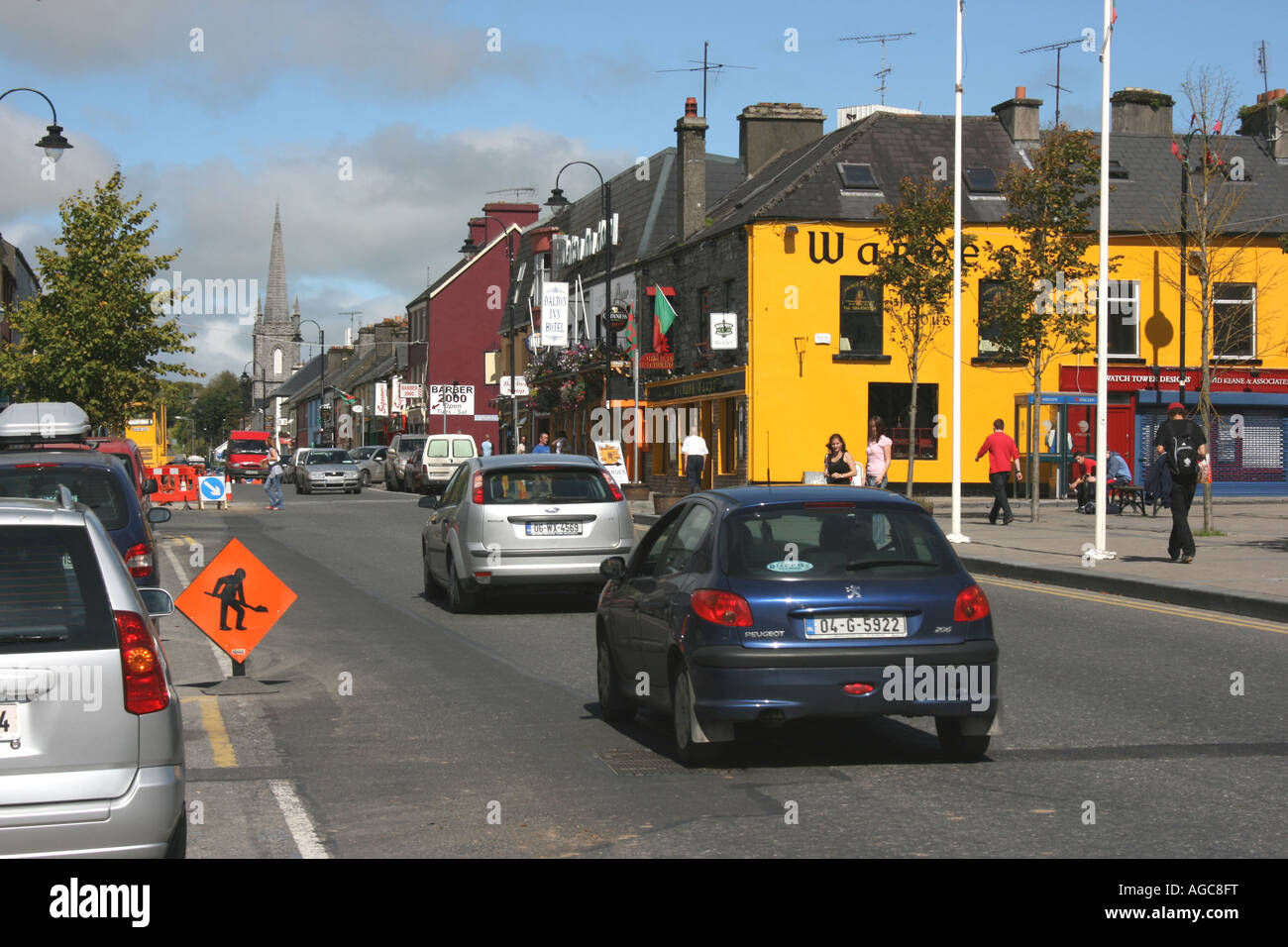 traffic in Main Street, Claremorris, County Mayo, Ireland Stock Photo ...