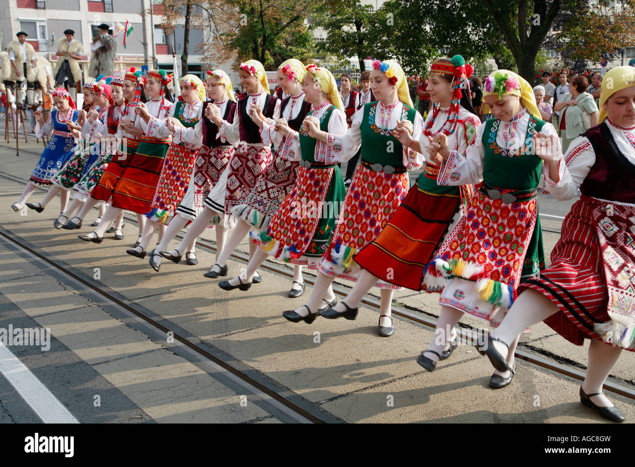 Hungary Debrecen Floral Carnival festival folklore people Stock Photo ...