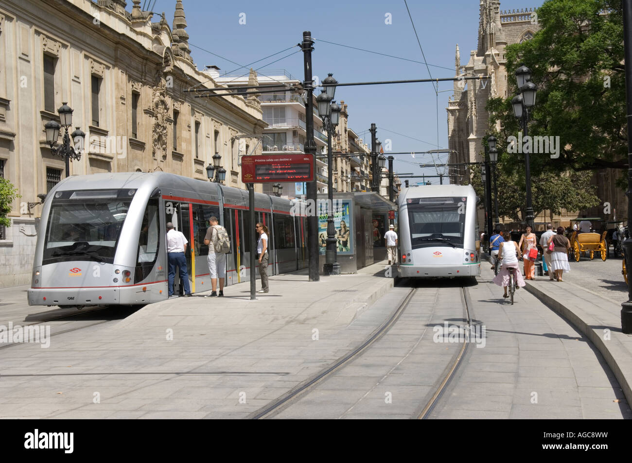 Seville spain new tramway hi-res stock photography and images - Alamy
