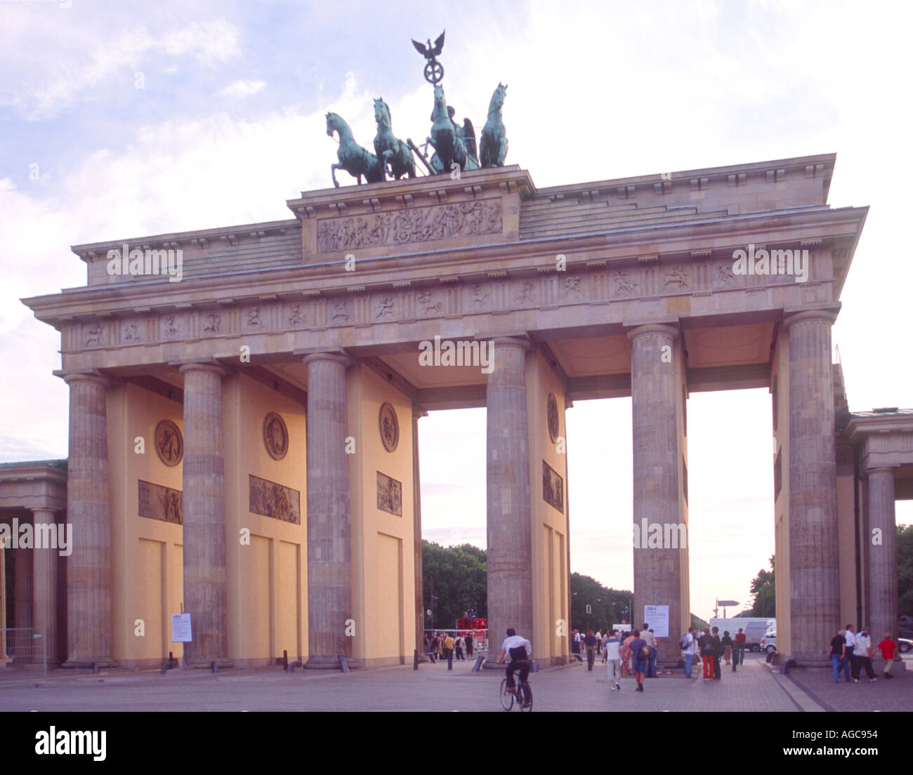 The Brandenburg Gate seen from the eastern side after restoration ...
