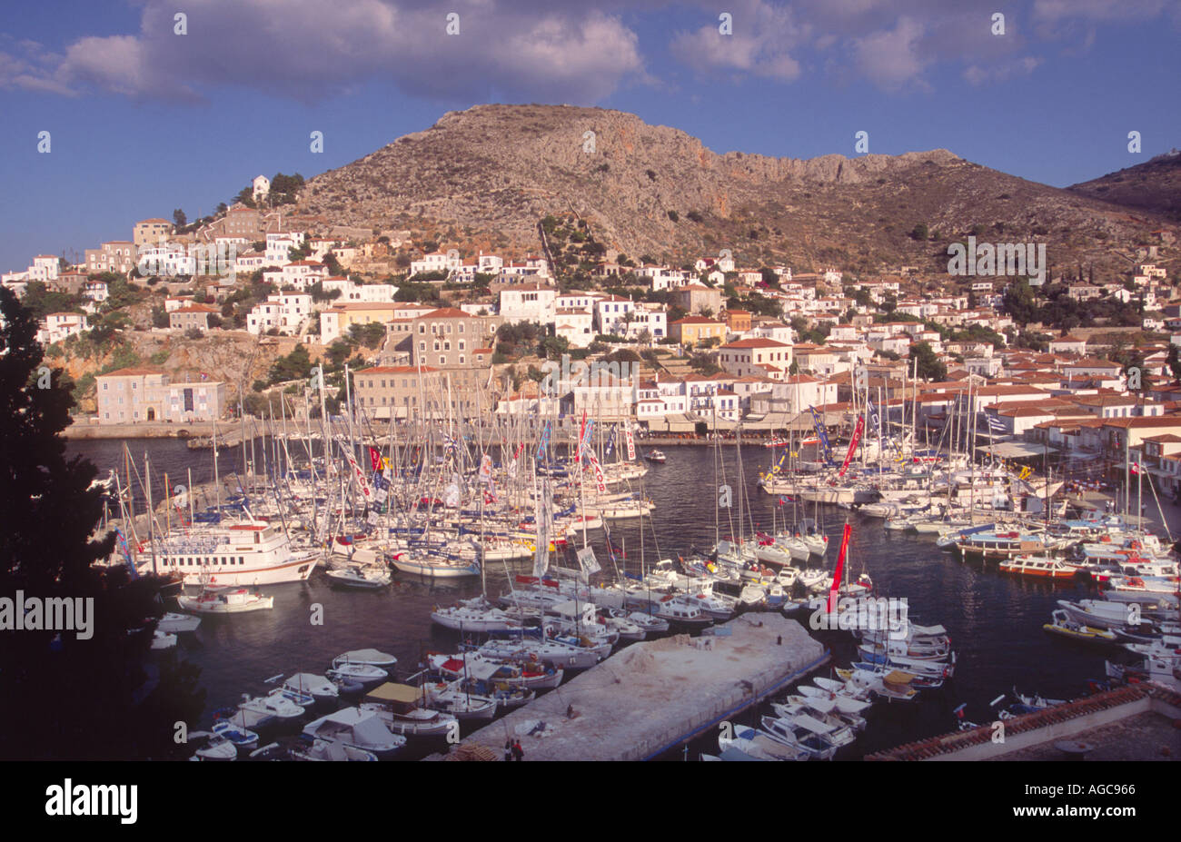 The harbour on the island of Hydra nr Athens Greece Stock Photo - Alamy