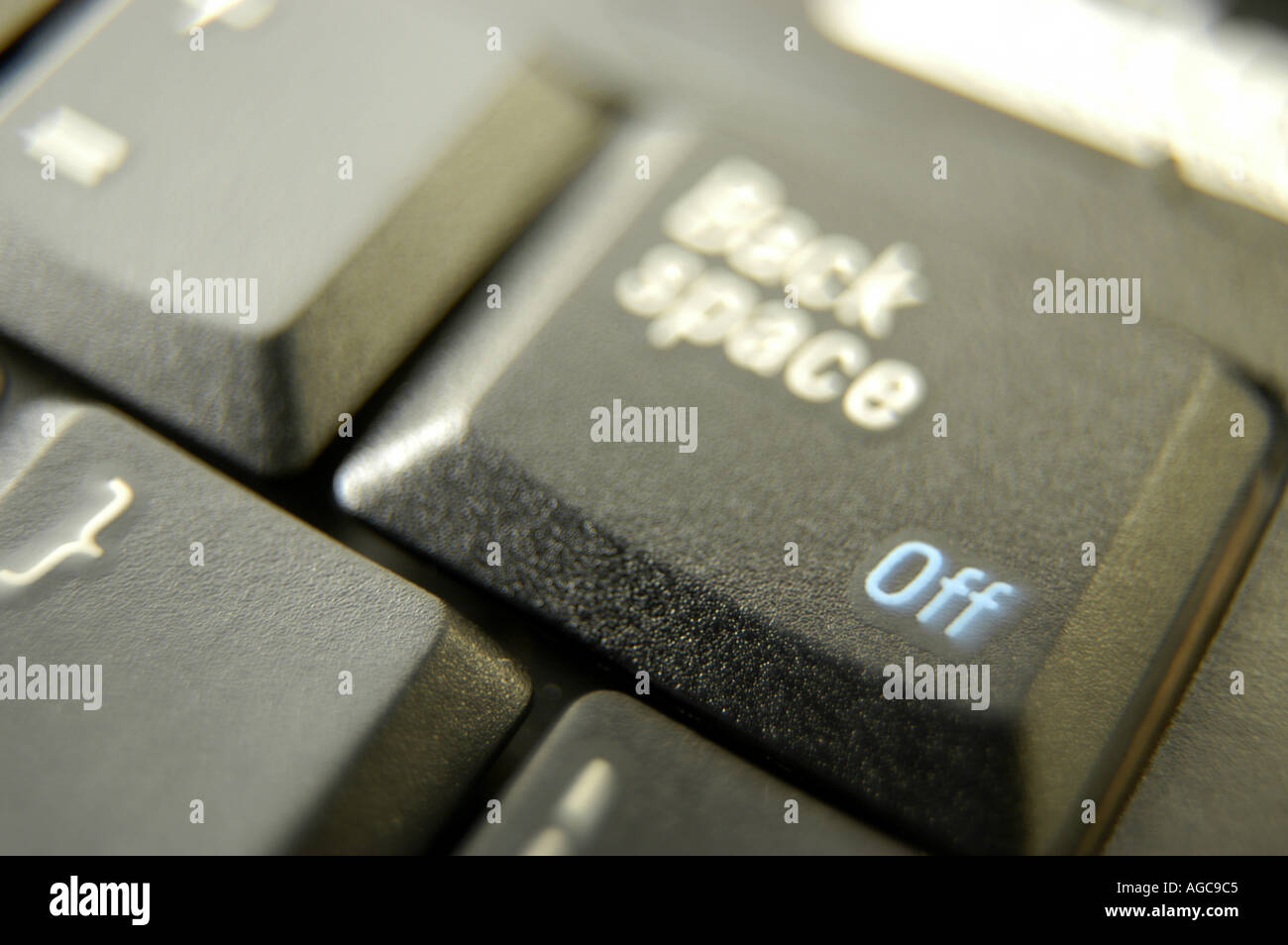 Black computer keyboard back space keys Stock Photo - Alamy
