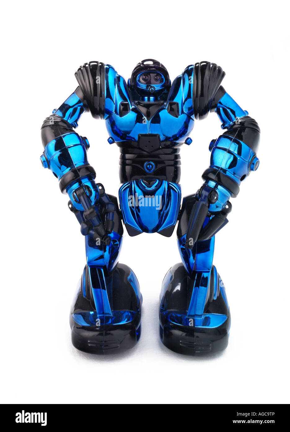 Toy Robot On White Background Stock Photo - Alamy