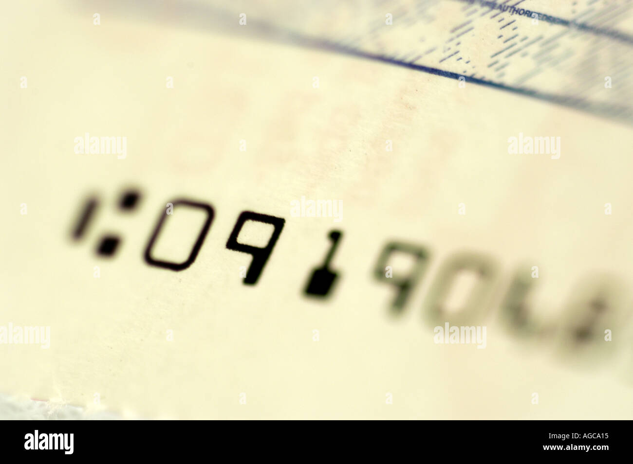 Check payment bottom account number Stock Photo - Alamy