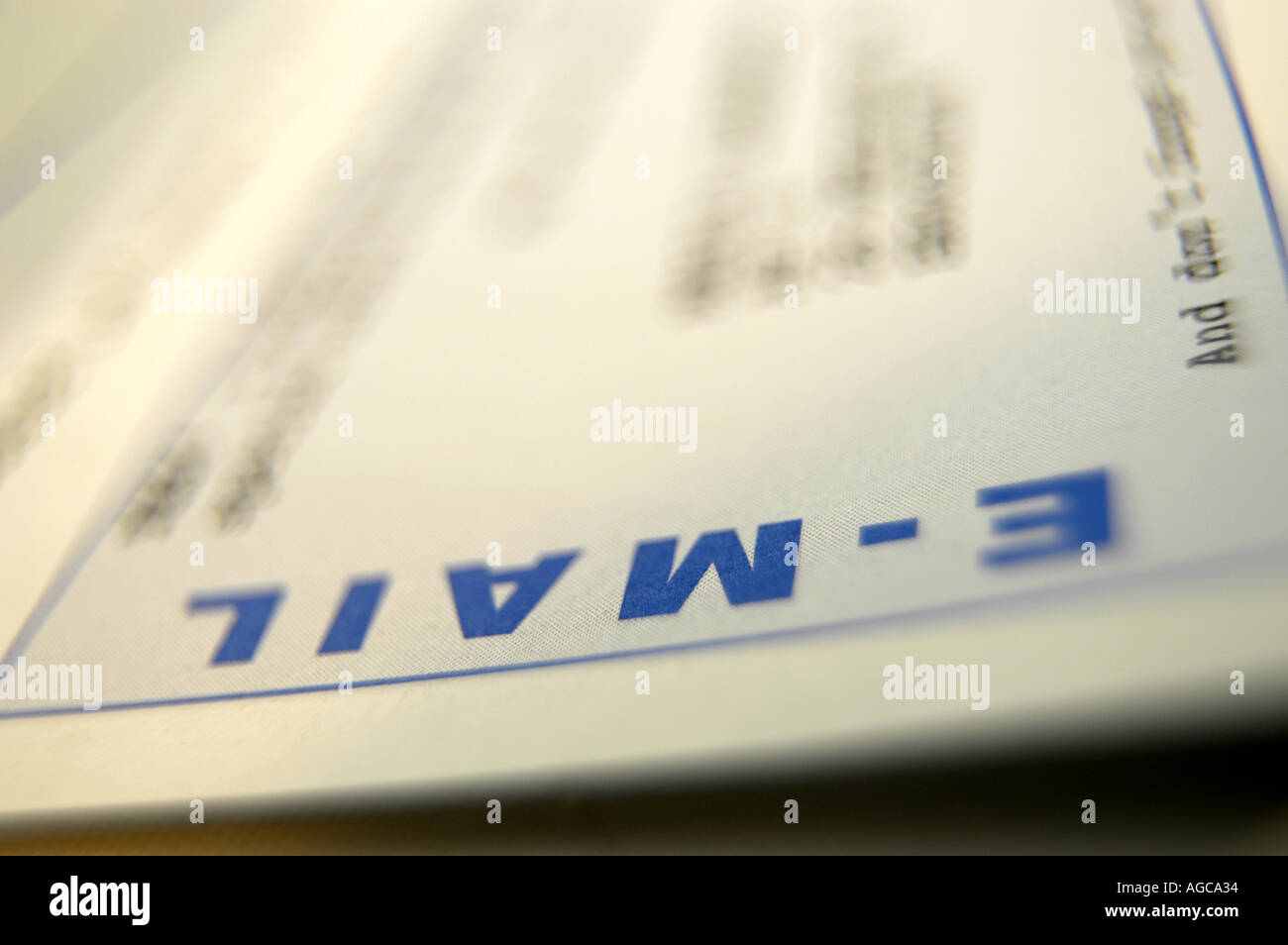 Credit card e mail letter Stock Photo - Alamy