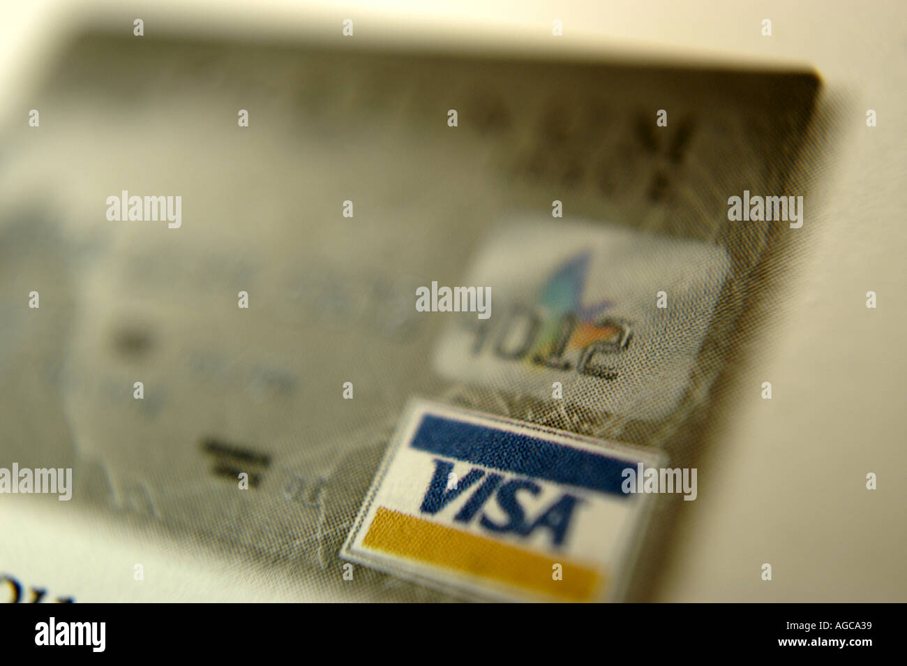 Close-up views of a Visa check card on a simple background Stock Photo ...