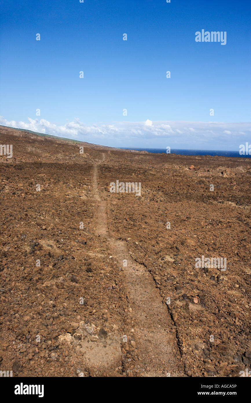 Pathway leading through rocky terrain in Maui Hawaii Stock Photo - Alamy