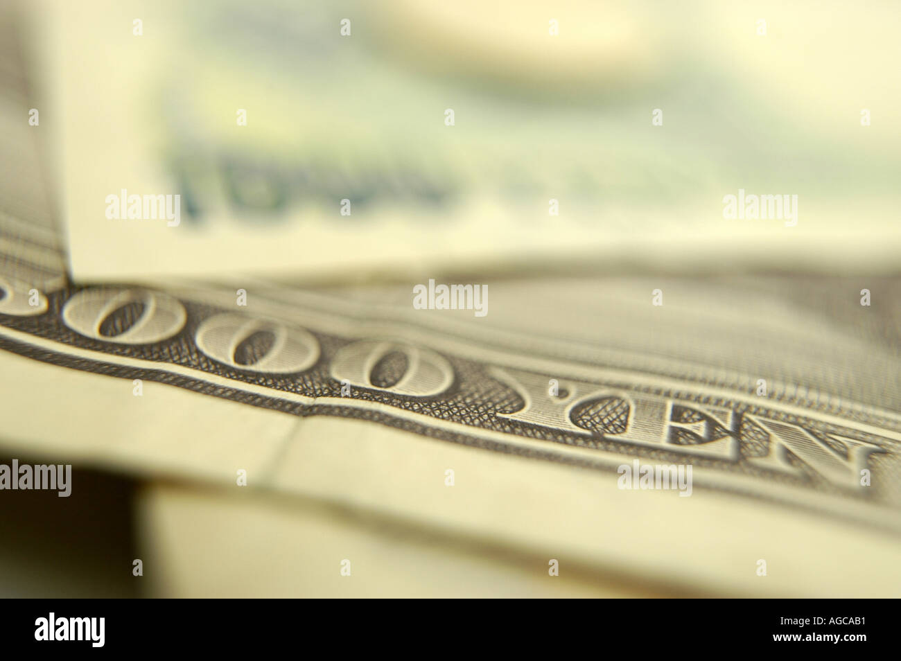Money Economy Detail of a dollar bill United States America USA Stock ...
