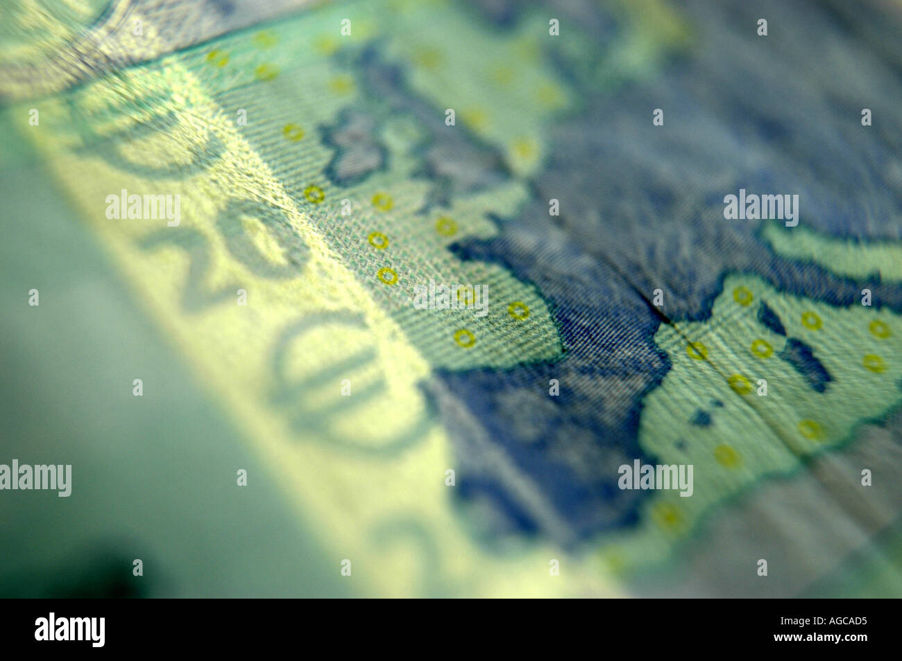 20 Twenty euro note map of Europe horizontal Stock Photo - Alamy