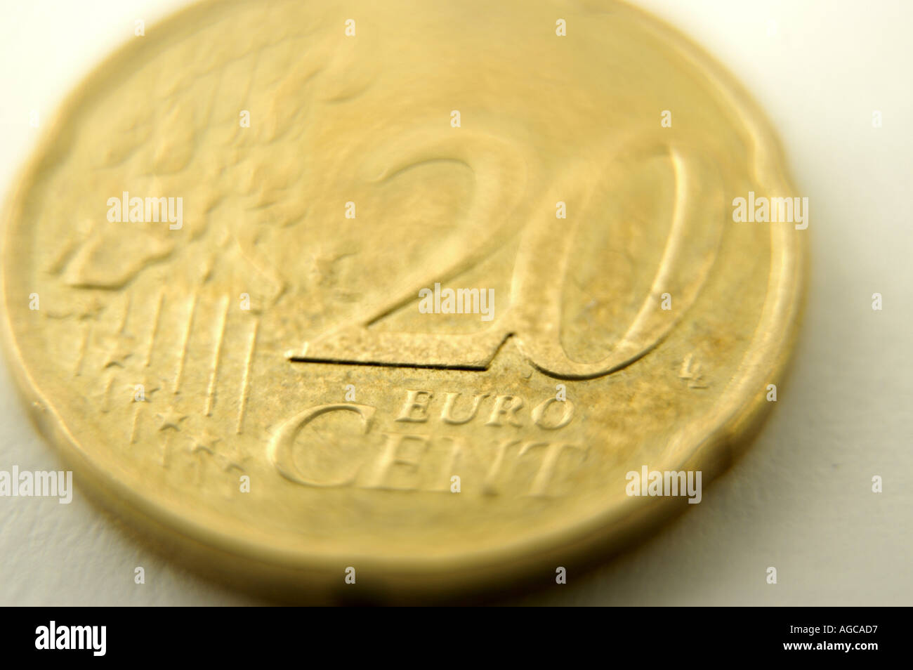 20 cent euro coin horizontal Stock Photo - Alamy