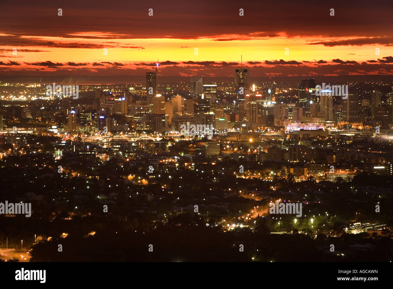 Brisbane, Australia at sunrise Stock Photo - Alamy