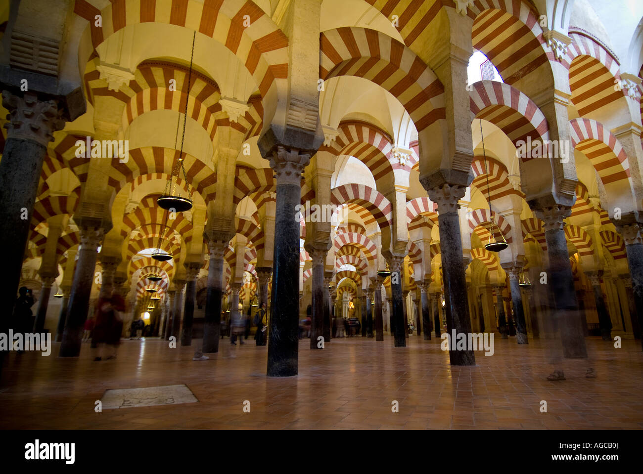 The interior of the Great Mosque at Cordoba, The original 8th century ...