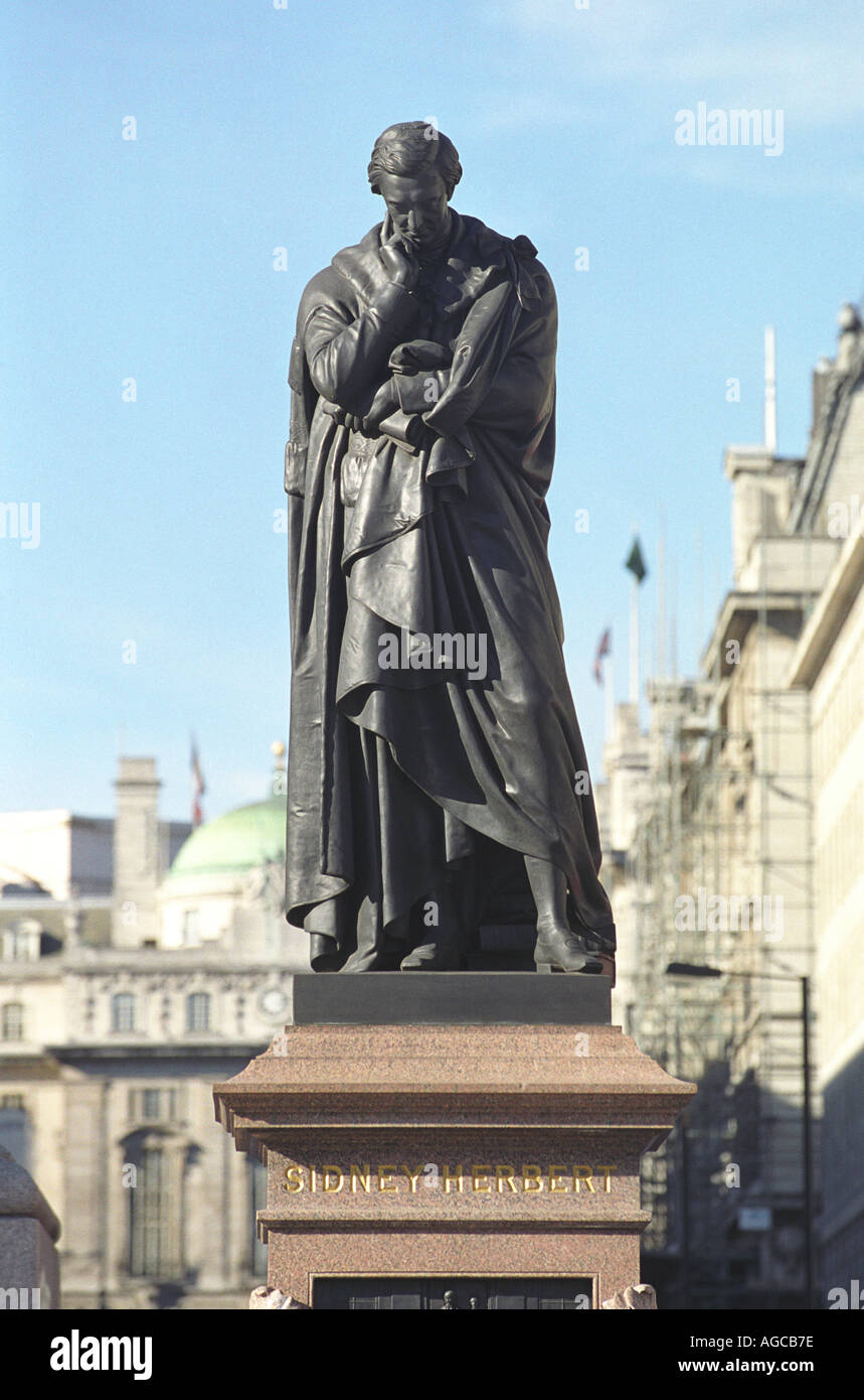 Statue of Sidney Herbert London Britain UK Stock Photo - Alamy