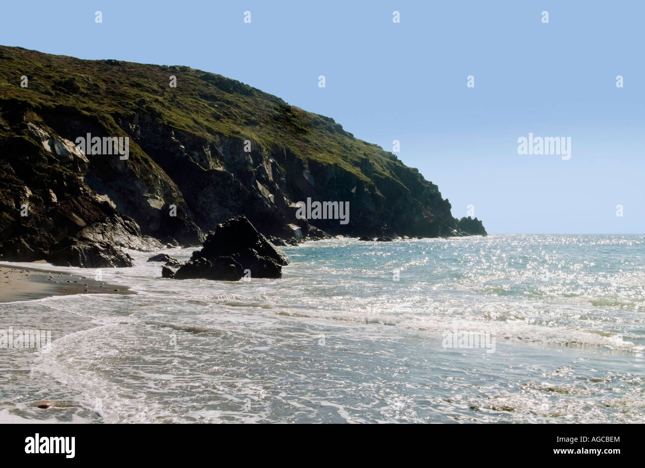 cornish coast kennack sands beach cornwall england uk Stock Photo - Alamy