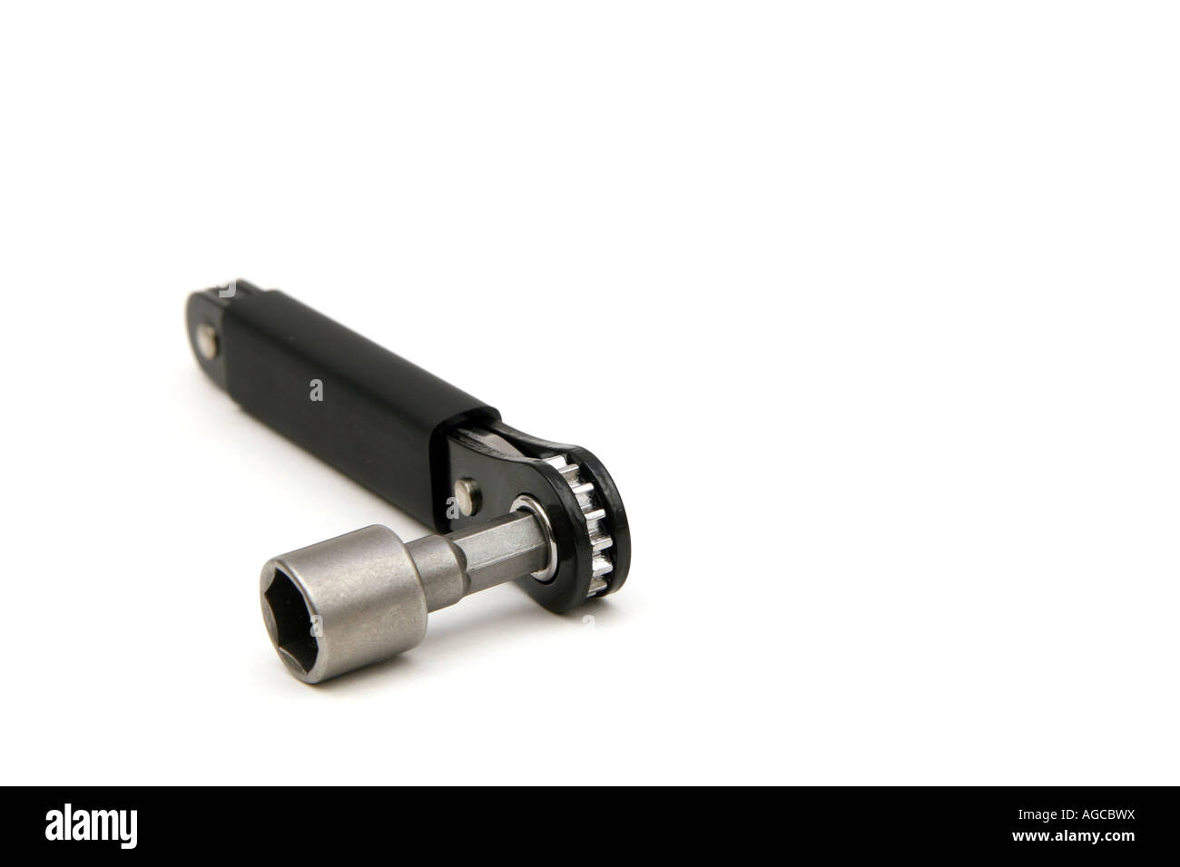 A micro size pocket ratchet with a single drive socket Stock Photo - Alamy