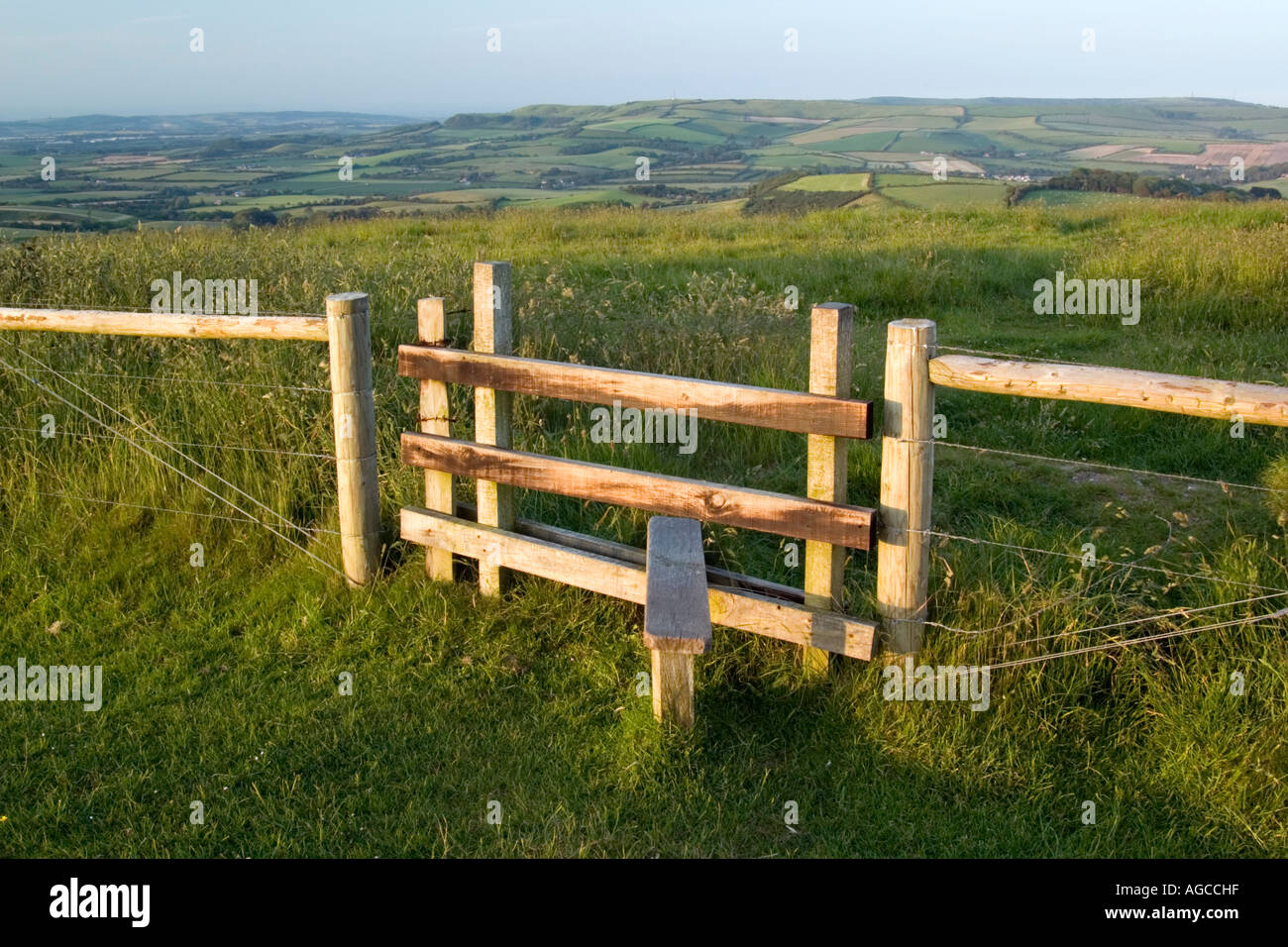 golden light of walkers gate showing north of island behind ST ...