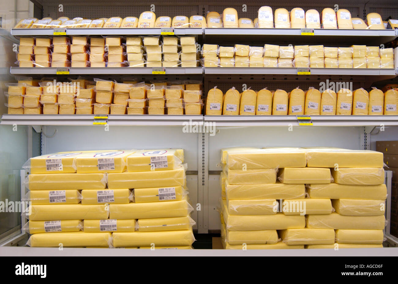 processed cheese in Supermarket Stock Photo - Alamy