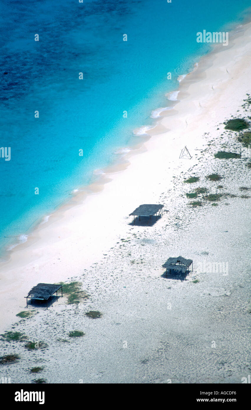 Aerial White sandy Beach of Klein Curaçao Stock Photo - Alamy