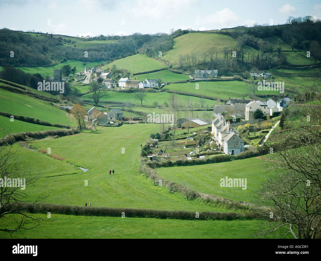 The village of Branscombe Stock Photo - Alamy