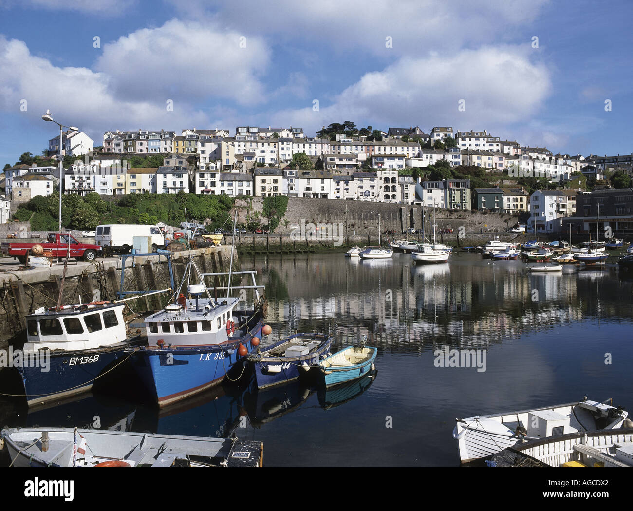 A variety of marine vessels in the harbour at Brixham Stock Photo - Alamy
