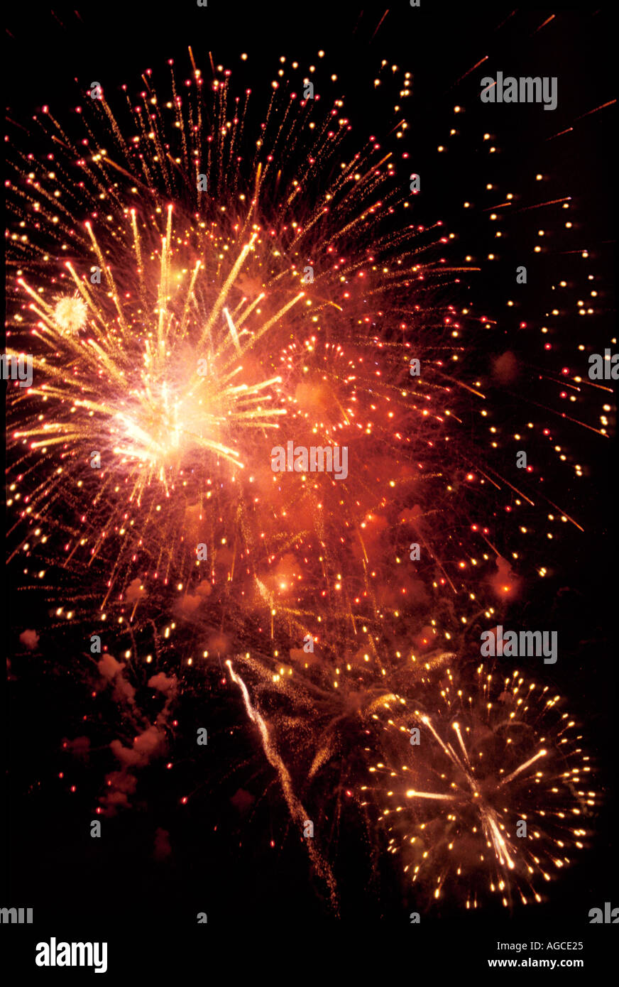 Fireworks at Night Stock Photo - Alamy