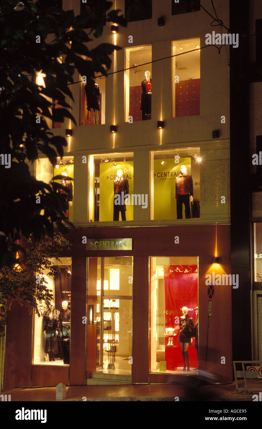 Greece Athens Central Clothing shop in kolonaki area Stock Photo - Alamy