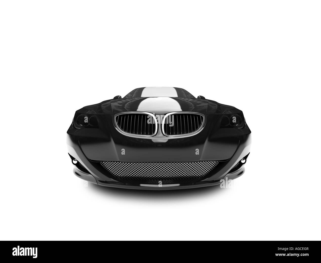 isolated black car front view Stock Photo - Alamy