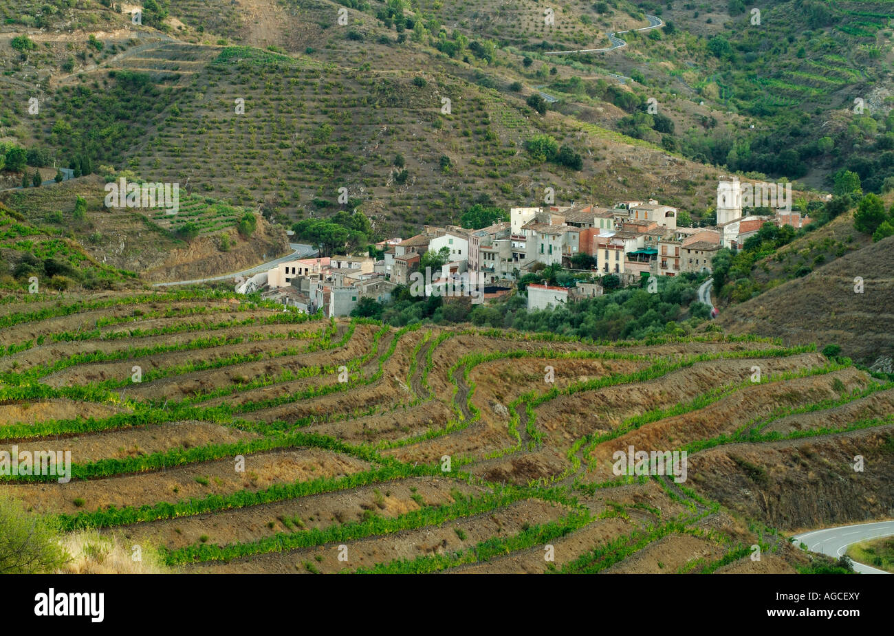 General landscape of Porrera one of the nine little towns of DOQ ...