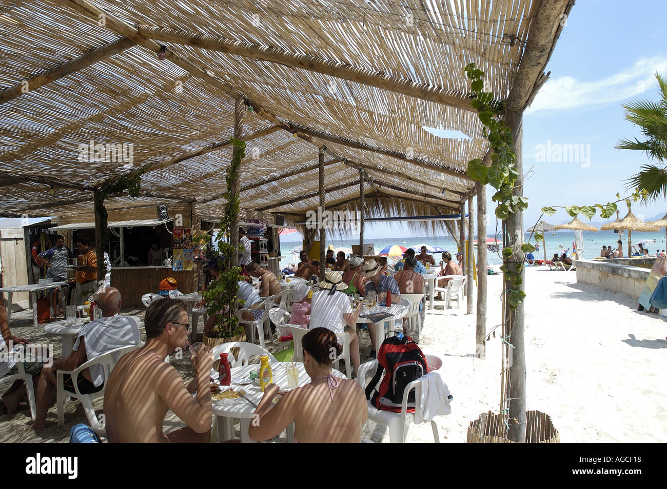 Alcanada Alcudia Bay Mallorca Majorca Spain Europe Mediterranean Stock ...