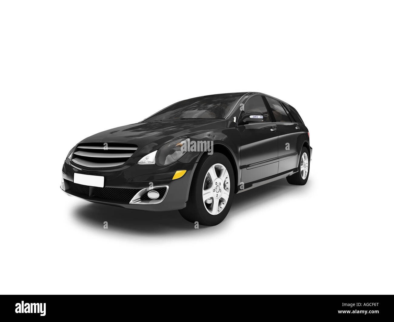 isolated black car front view Stock Photo - Alamy
