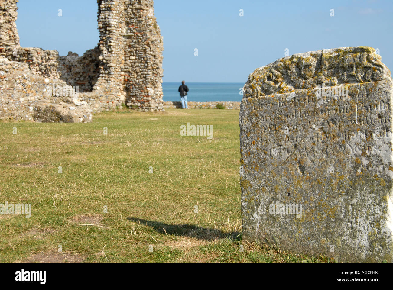 Sea view from reculver towers Stock Photo - Alamy