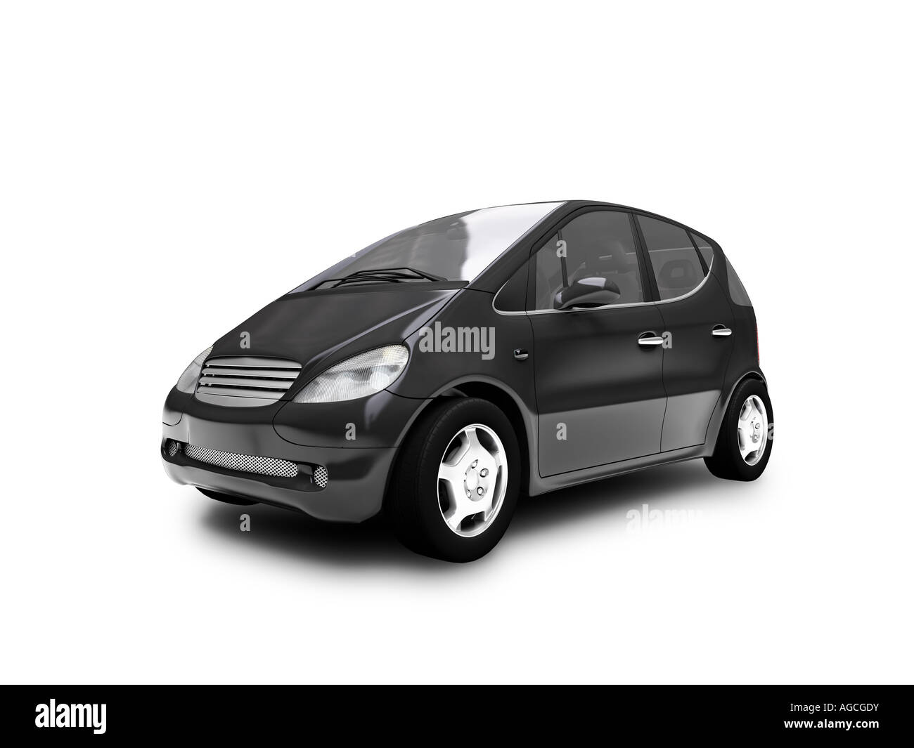 Isolated black car front view Stock Photo - Alamy
