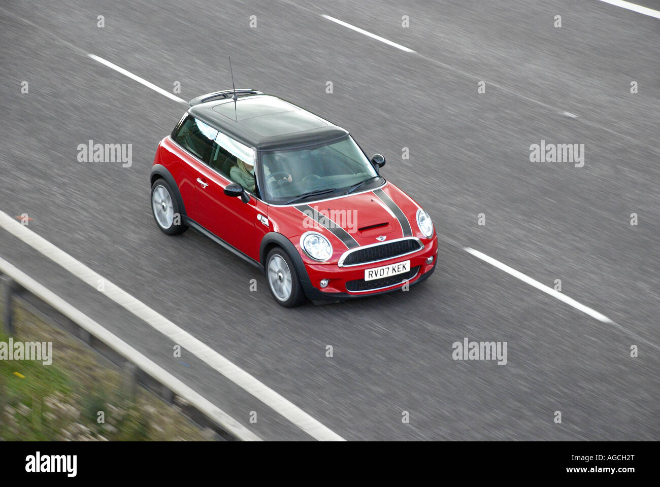new mini on motorway Stock Photo - Alamy