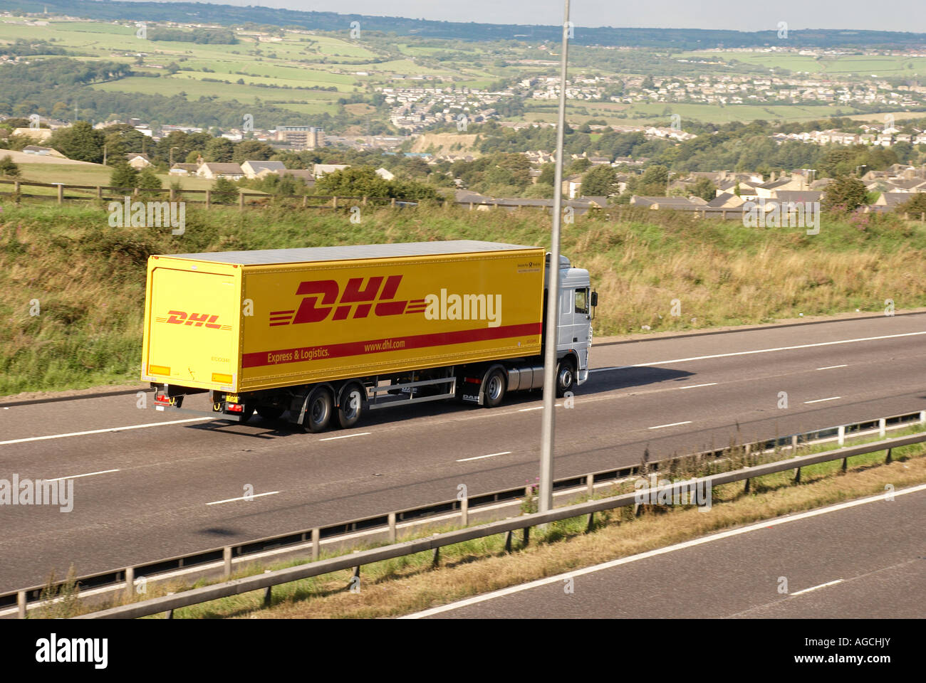 DHL delivery truck Stock Photo - Alamy