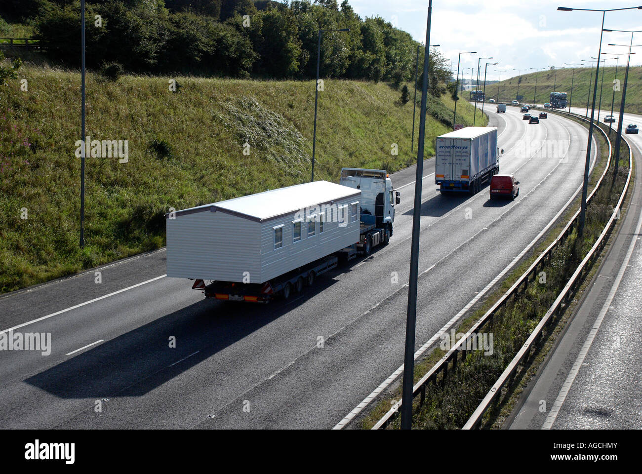 Caravan On A Motorway Stock Photos & Caravan On A Motorway Stock Images ...