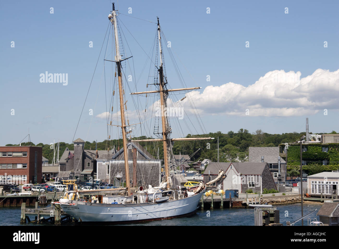 Corwith Cramer at Woods Hole Harbour Cape Cod Massachusetts Stock Photo ...