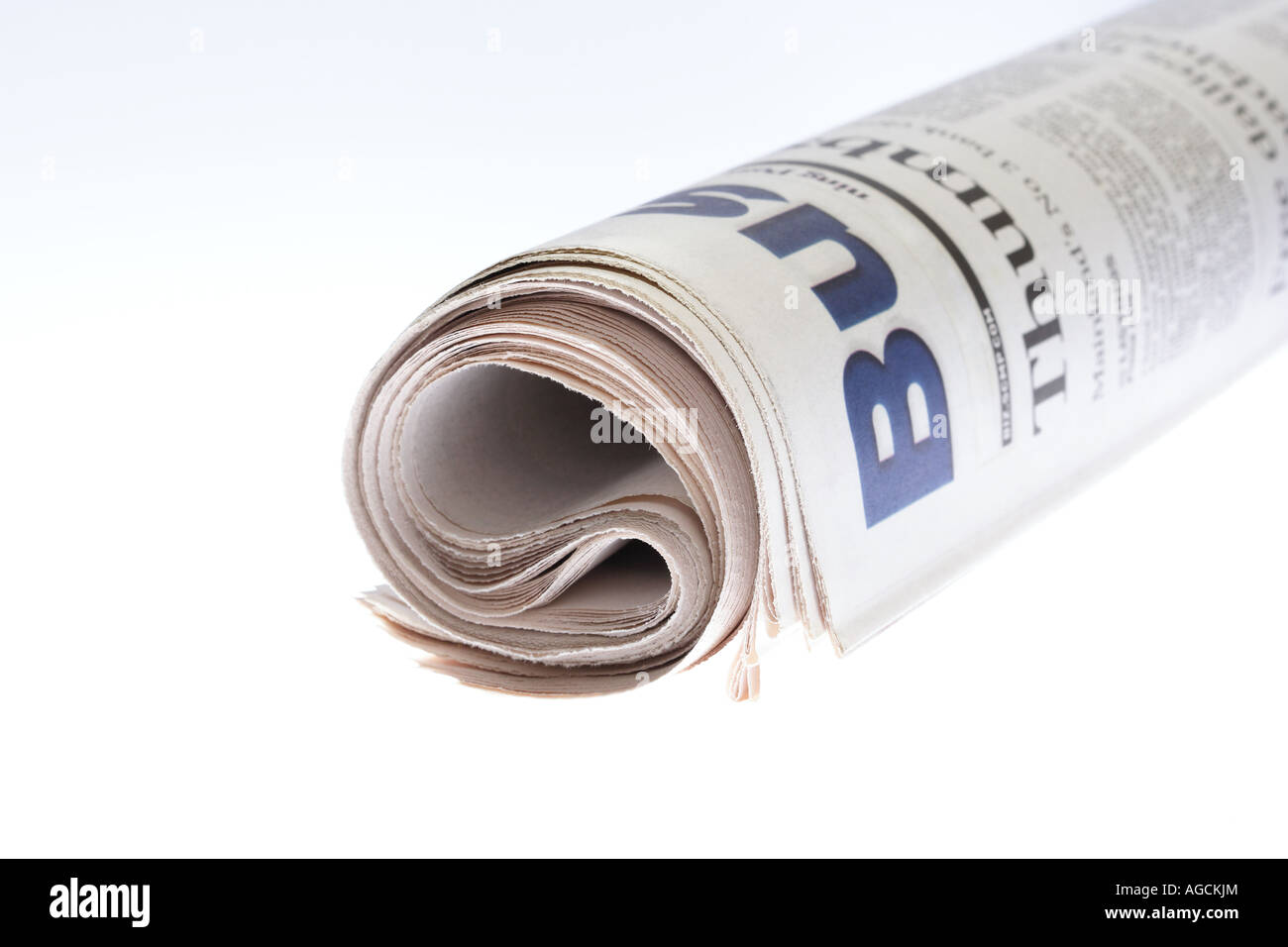 Roll of Newspaper Stock Photo - Alamy