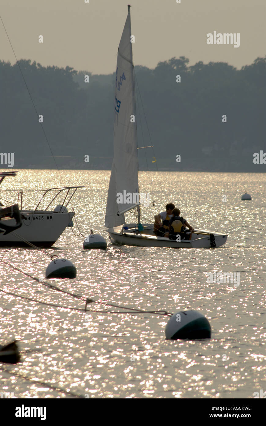 sailing regatta Put in Bay July 2006 sail week jr class Stock Photo - Alamy