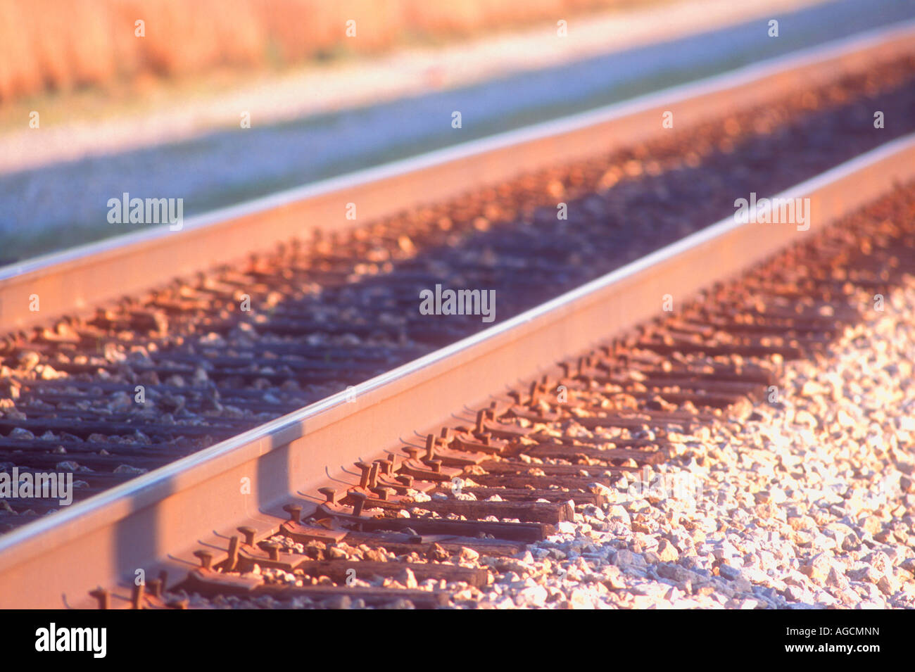 Rail road tracks Stock Photo - Alamy