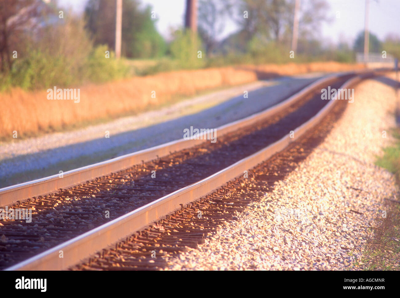 Rail road tracks Stock Photo - Alamy