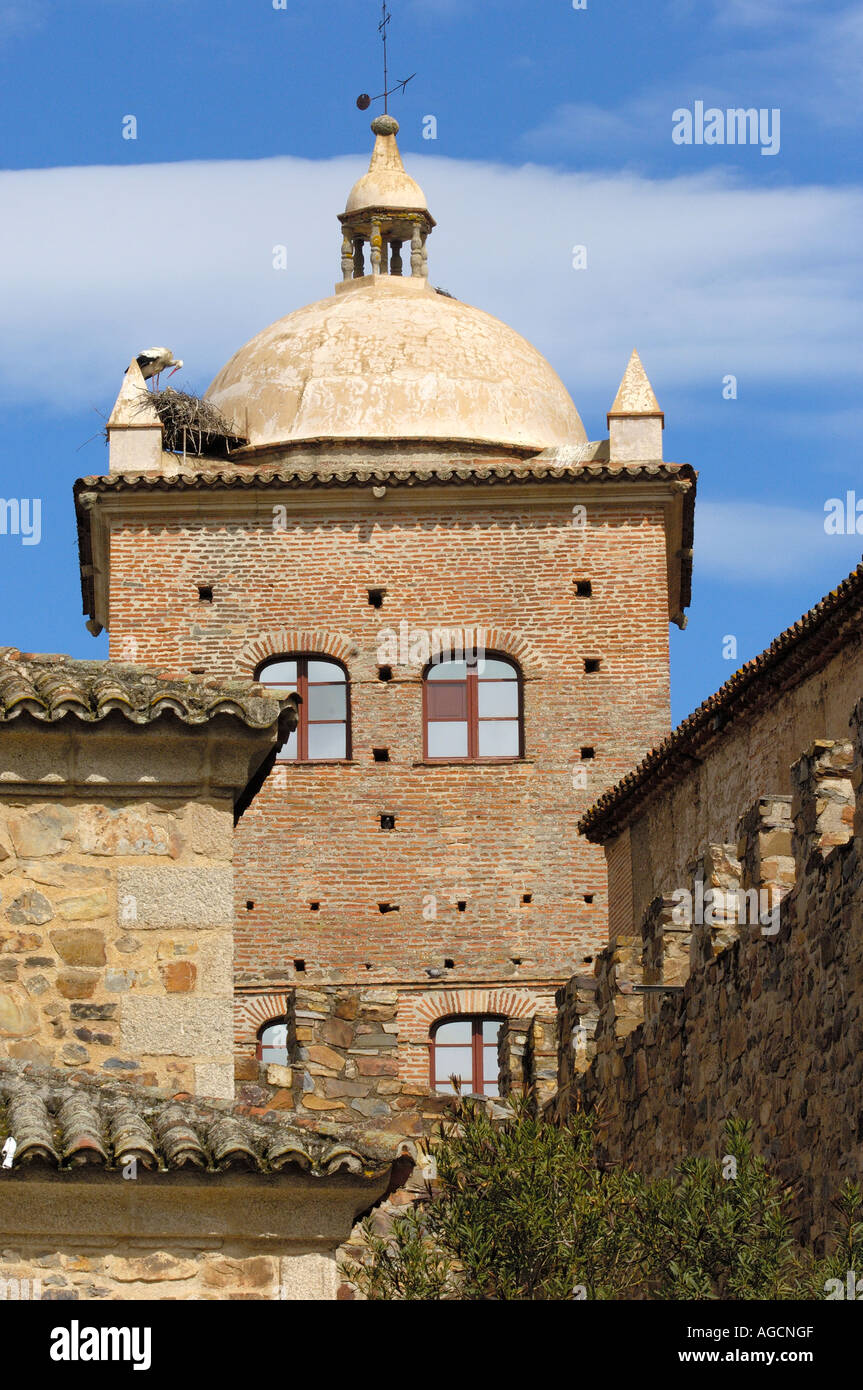 Moctezuma palace tower Caceres Extremadura Spain Stock Photo - Alamy