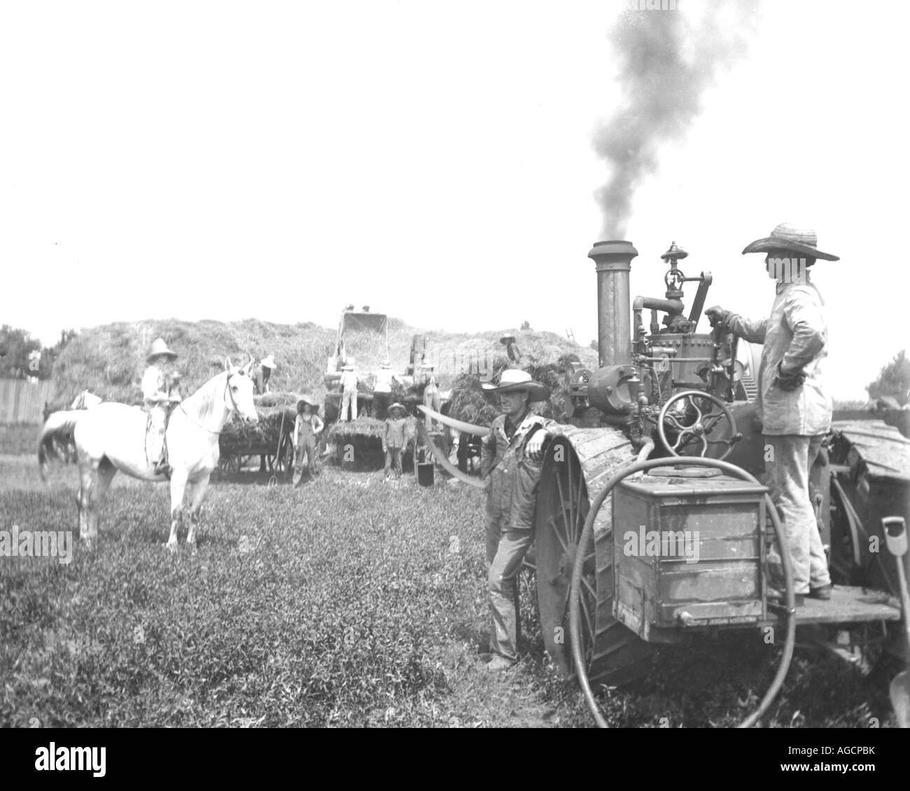 Steam horse farm Black and White Stock Photos & Images - Alamy