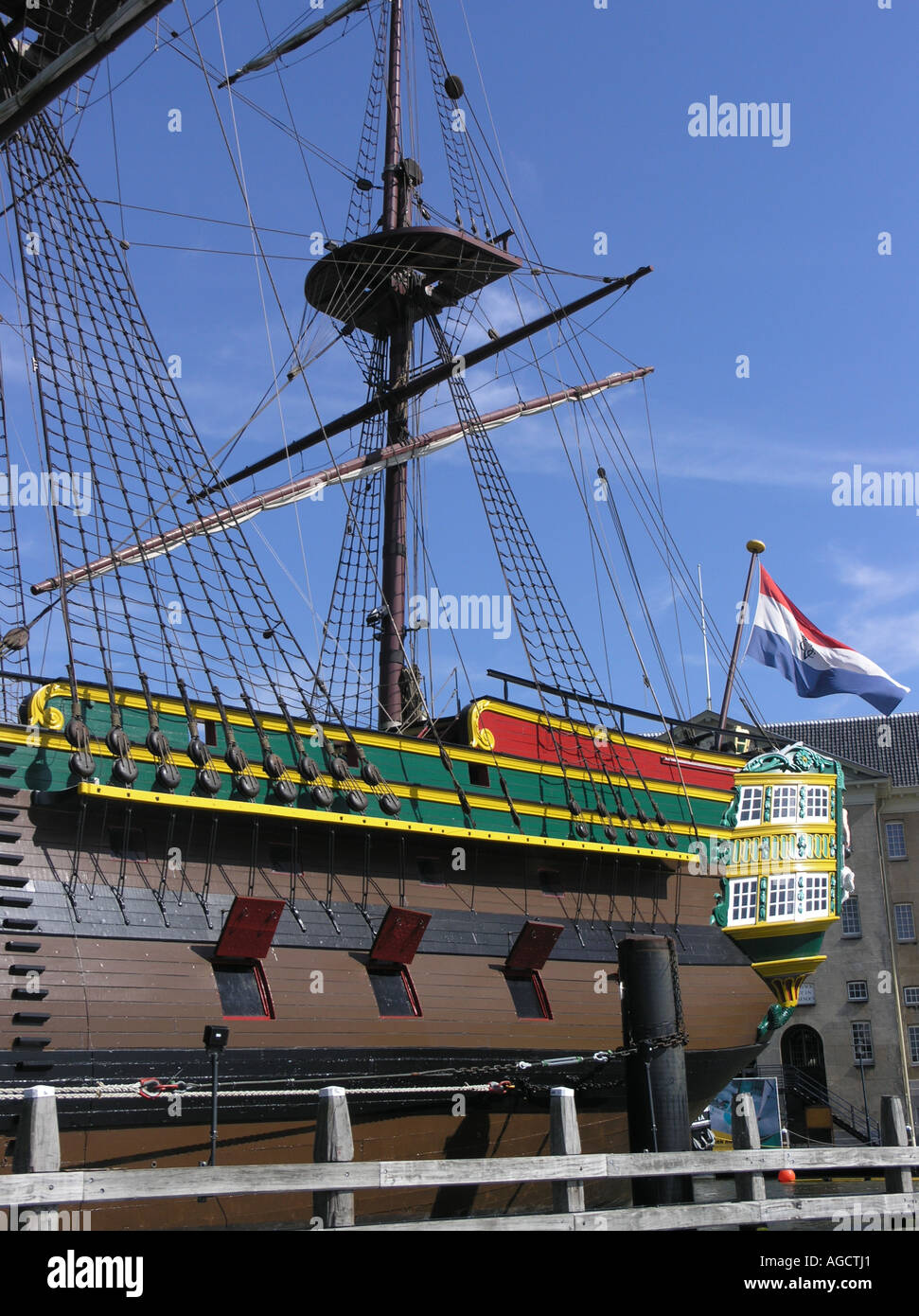 The Amsterdam historic ship at the scheepvaart museum in amsterdam ...