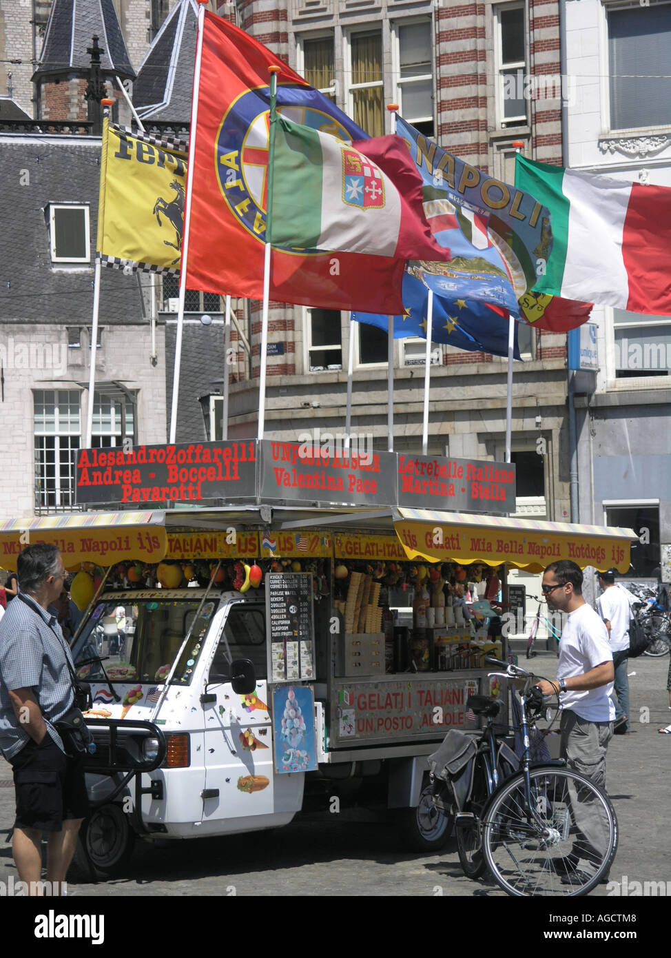 food being sold from van in amsterdam Stock Photo - Alamy