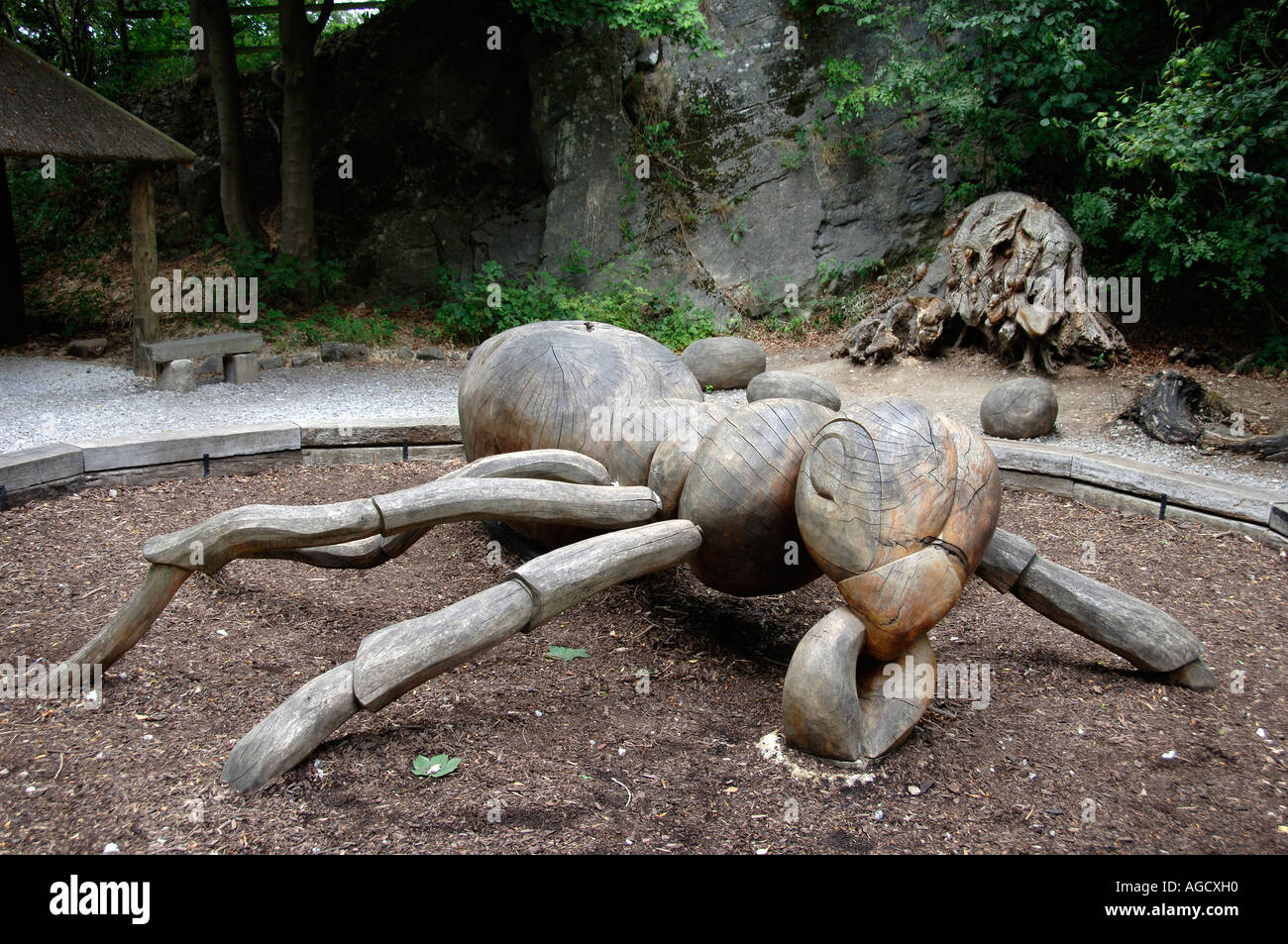 Giant wood ant Tree carving along the public walk through the sculpture ...