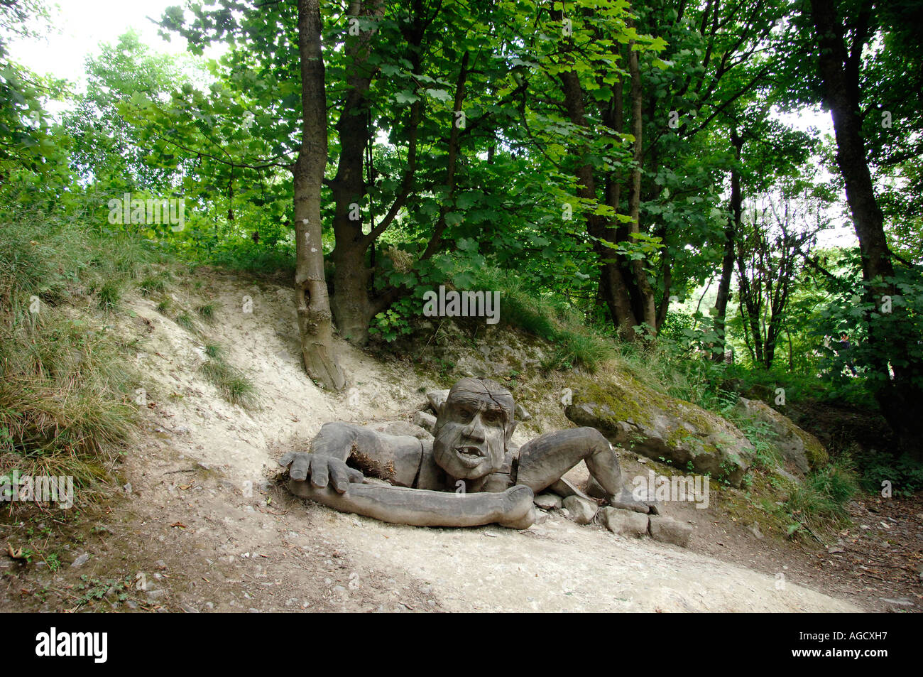 Wooden troll statues hi-res stock photography and images - Alamy