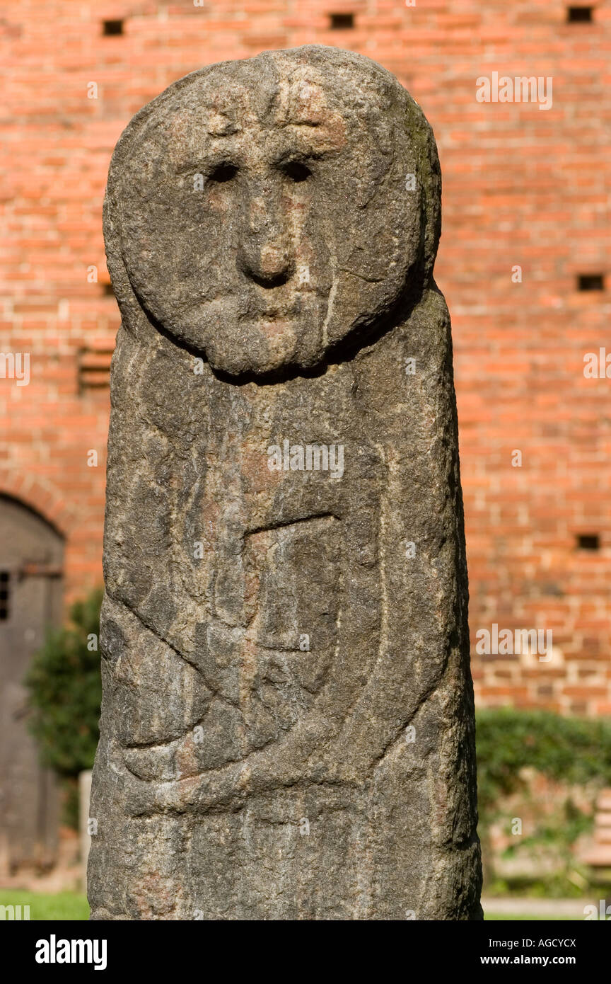 Baby Pruskie or Prussian Women stone pagan statue on courtyard of ...