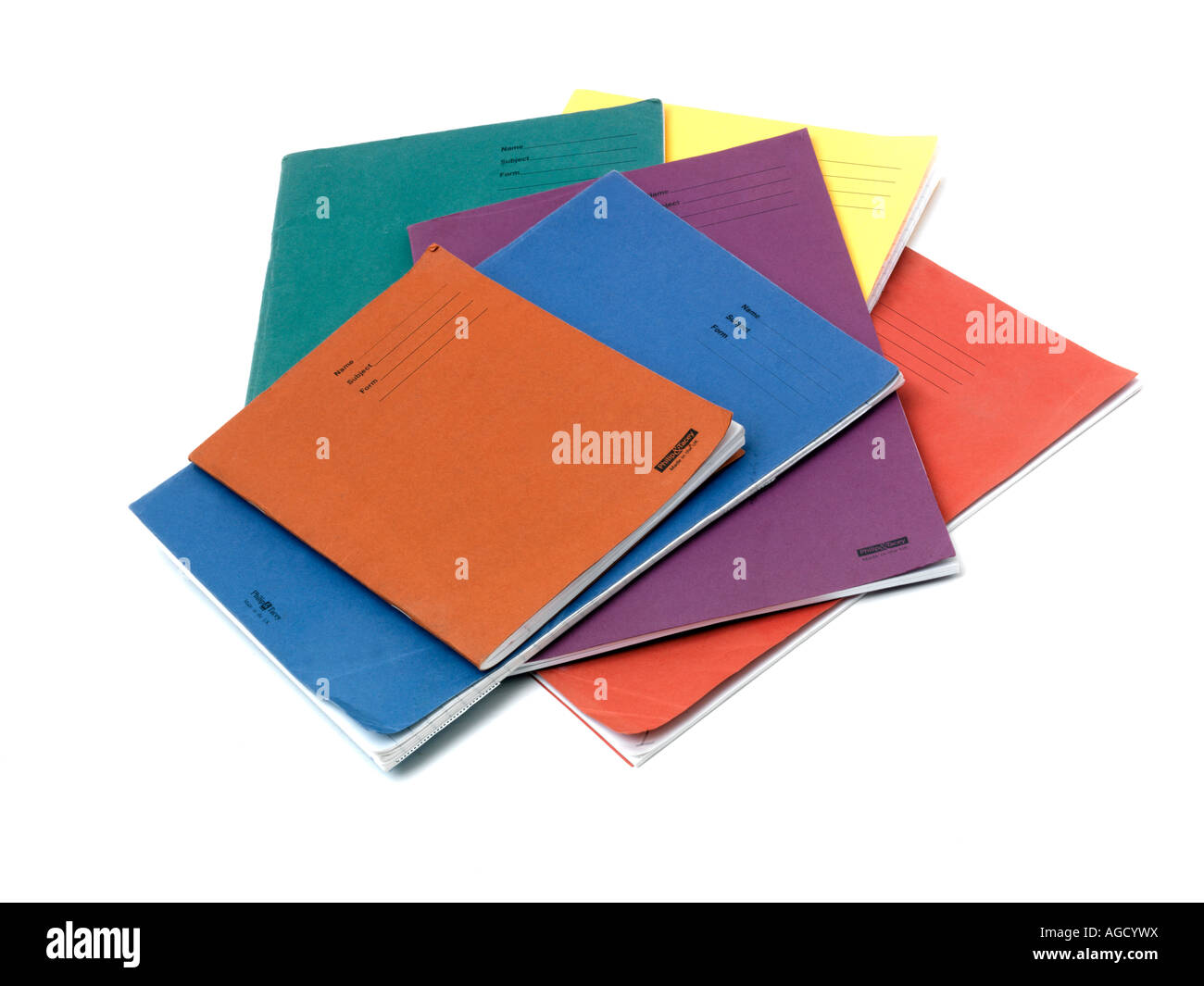 Pile of Excercise Books Stock Photo - Alamy