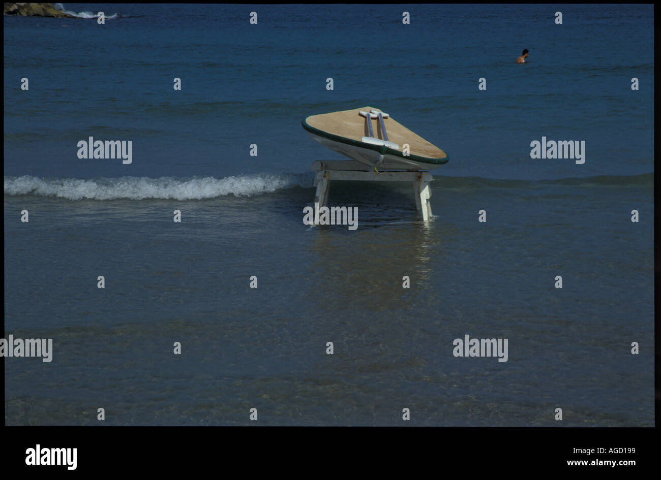 Lifeguard Boat Tel Aviv Stock Photo - Alamy