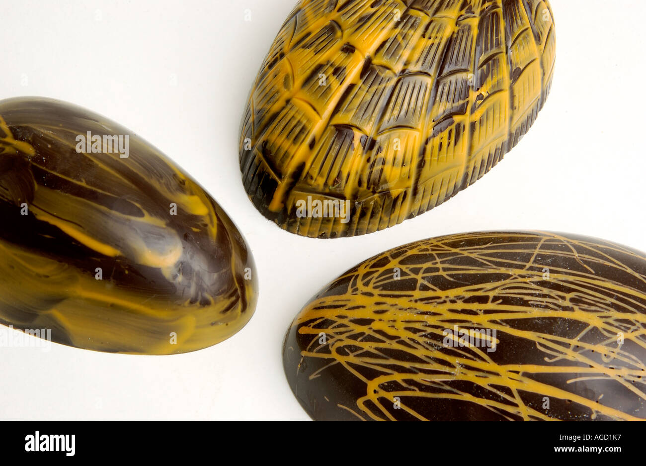 Chocolate easter eggs shells Stock Photo - Alamy